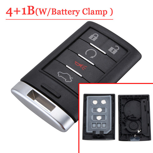 5 Button Smart Card Shell with battery clamp For C-adillac,For C-adillac